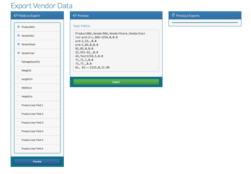 New Vendor Data Bulk Export Tool